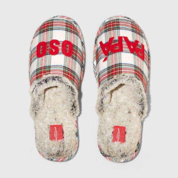 Wondershop | Shoes | Mens Papa Oso Plaid Slide Holiday Slippers ...